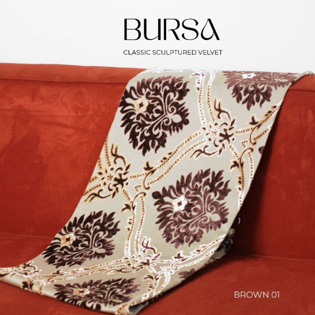 Jual Promo Kain Bludru Beludru Mewah Premium Velvet Timbul Motif Bunga ...