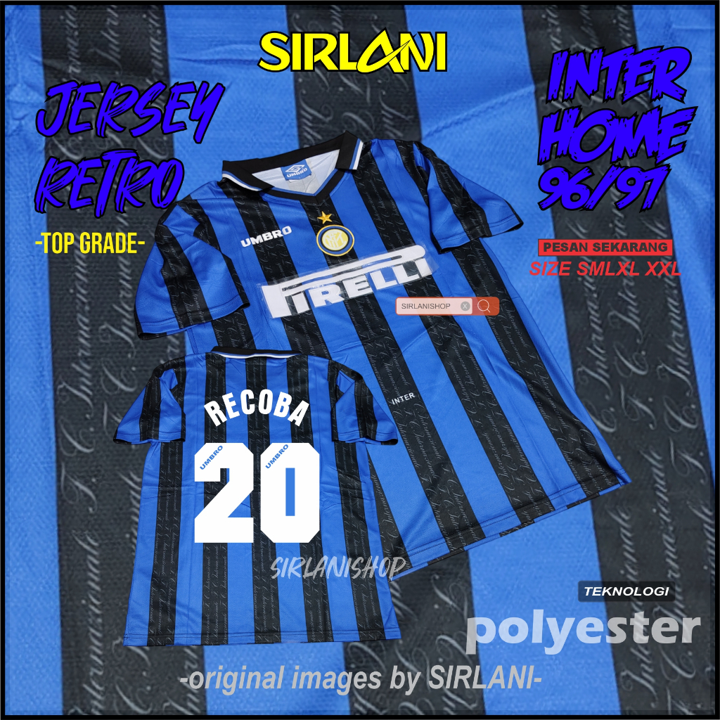 Jual JERSEY RETRO INTER HOME 1996 1997 VINTAGE INTER MILAN | Shopee ...