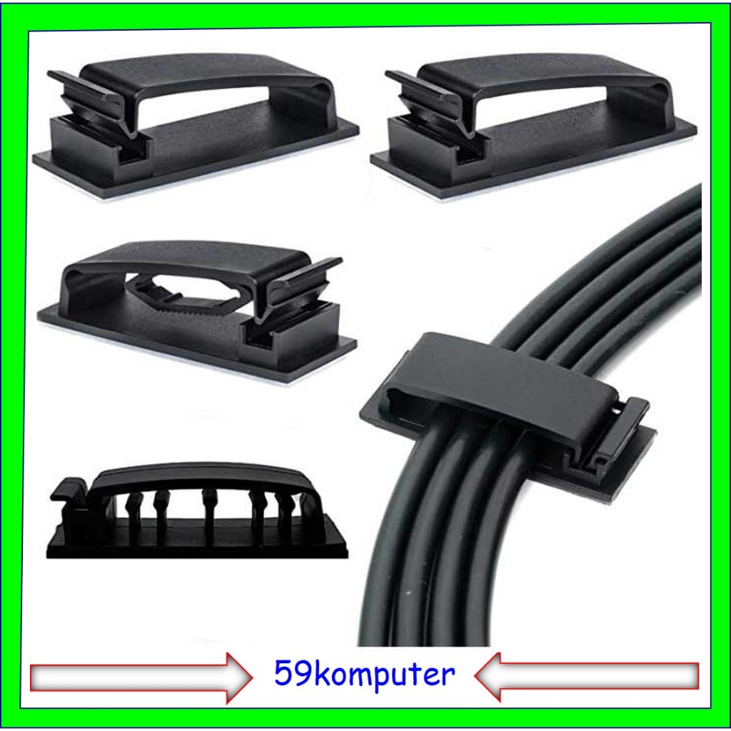 Jual Alat Perapih kabel Klem Tempel kabel 20 PCS Clamp Kabel Tempel ...