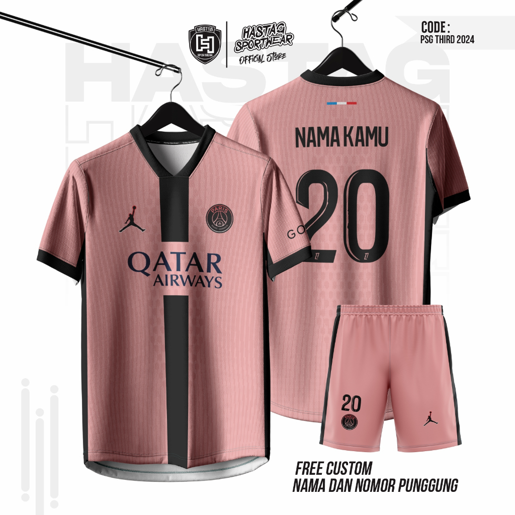 Jual JERSEY PSG THIRD 2024 TERBARU FULL PRINTING FREE CUSTOM NAMA DAN ...