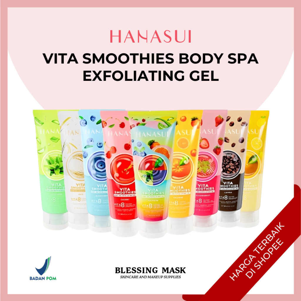 Jual HANASUI Body Spa Exfoliating Gel With Collagen - 300mL ( Body Scrub ) | Shopee Indonesia