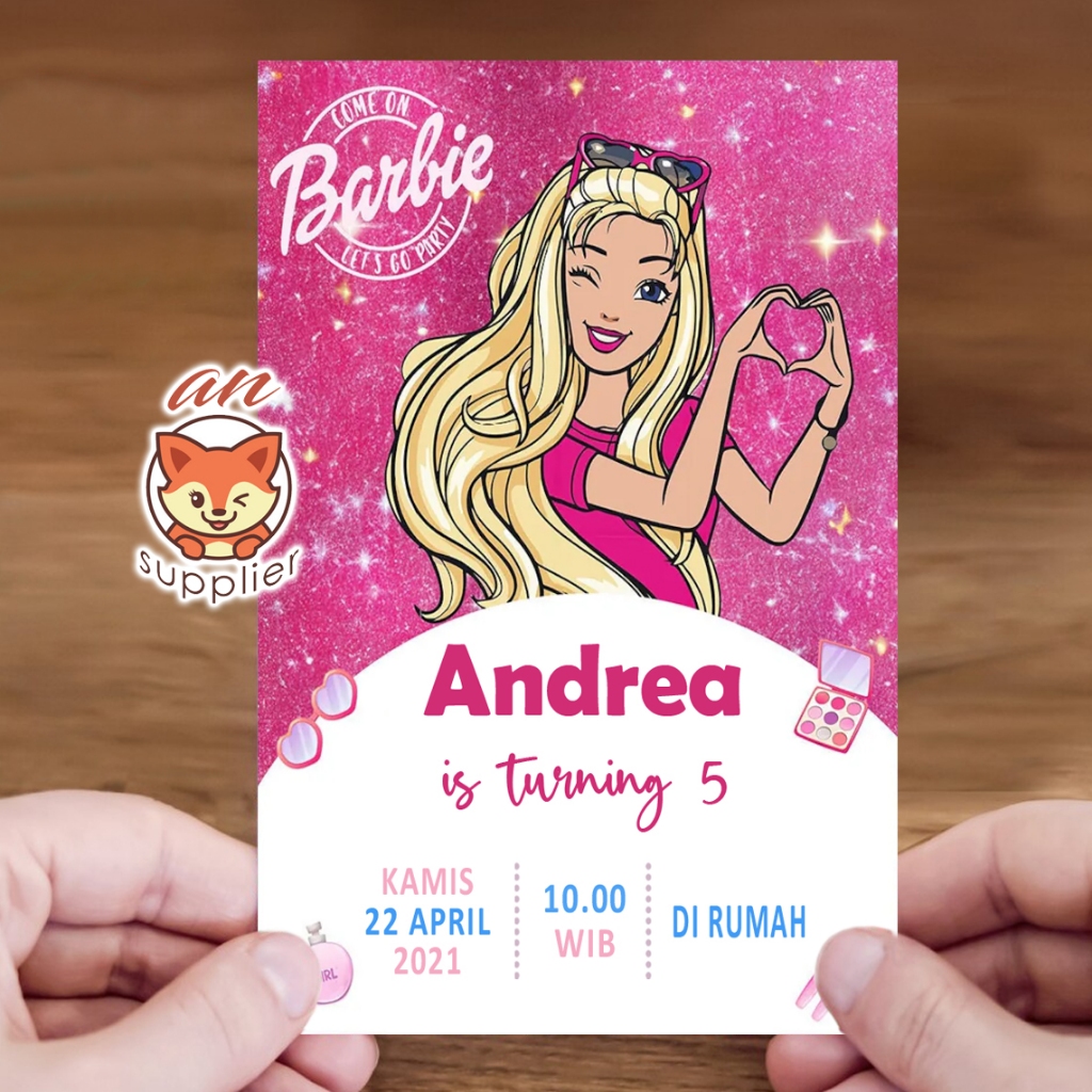 Jual UNDANGAN BARBIE 2-4 ULTAH ULANG TAHUN | Shopee Indonesia