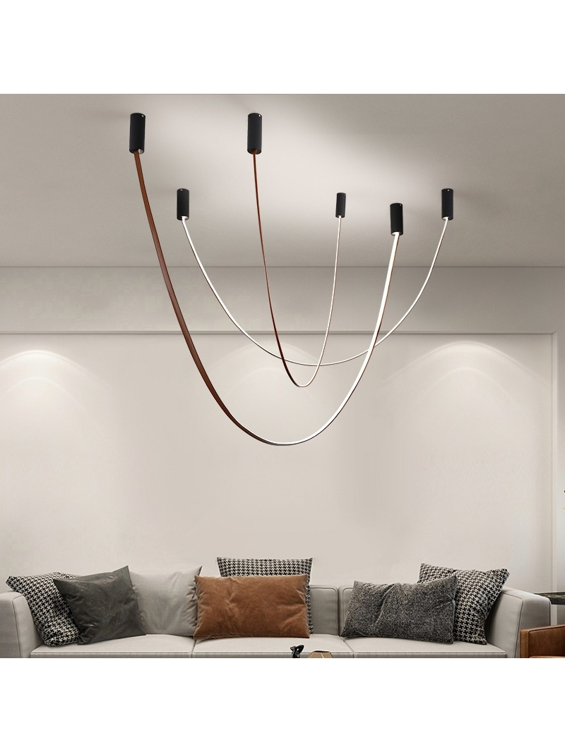 Jual Lampu U-shaped light fixture (Ceiling chandelier bronze color ...
