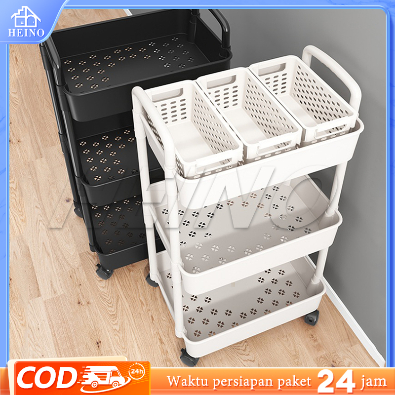 Jual HEINO Rak Troli Susun Rak Kamar Mandi Dapur Kamar Tidur Serbaguna Susun Rak Penyimpanan ...