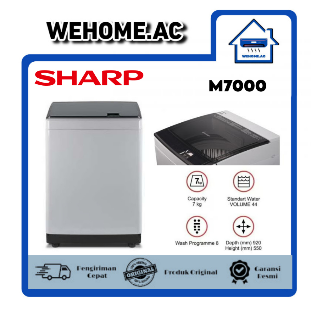 Jual Mesin Cuci Sharp 1 Tabung M7000 Mesin Cuci Satu Tabung 7 KG Sharp Top Loading | Shopee ...