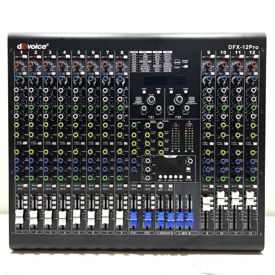 Jual Mixer Audio dB Voice DFX 12 Pro Original 12 Channel dbvoice DFX ...