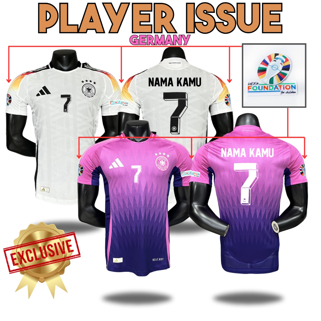 Jual Jersey Jerman Euro 2024 Home Away PLAYER ISSUE Baju Sepak Bola Timnas Negara Germany ...