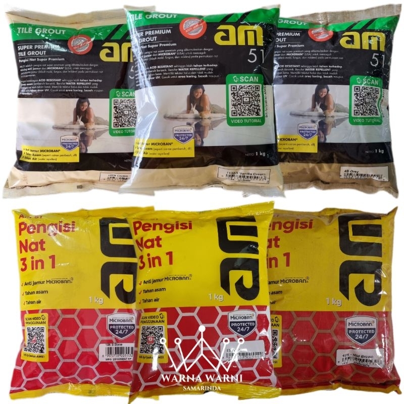 Jual Semen Nat AM 51 1kg White / Bone / Mid Brown / Cream / Super Black ...