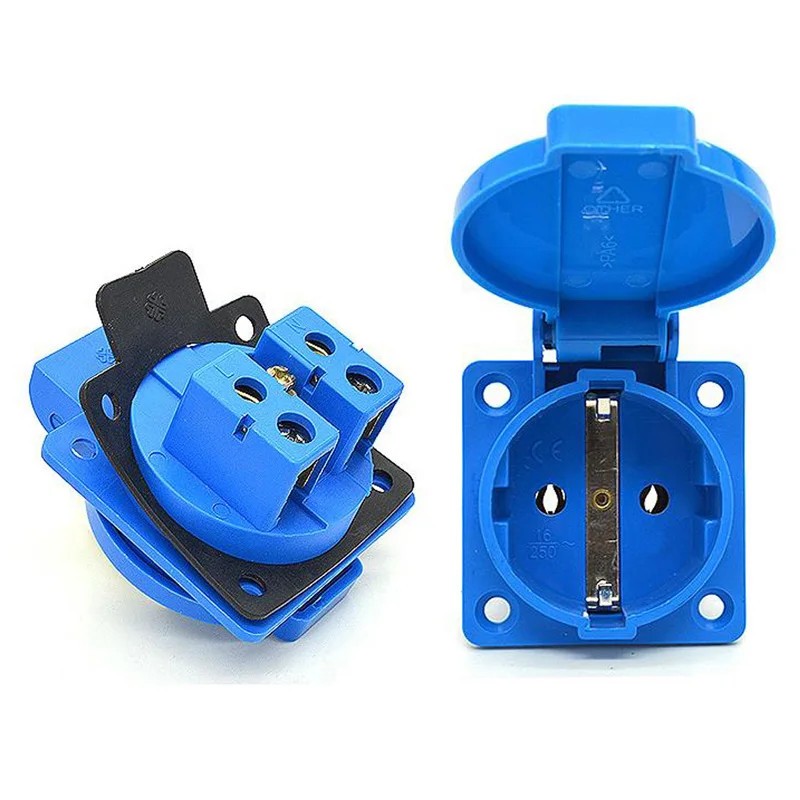 Jual Panel Mounting Socket AC listrik Genset Colokan Listrik 16A 220V ...