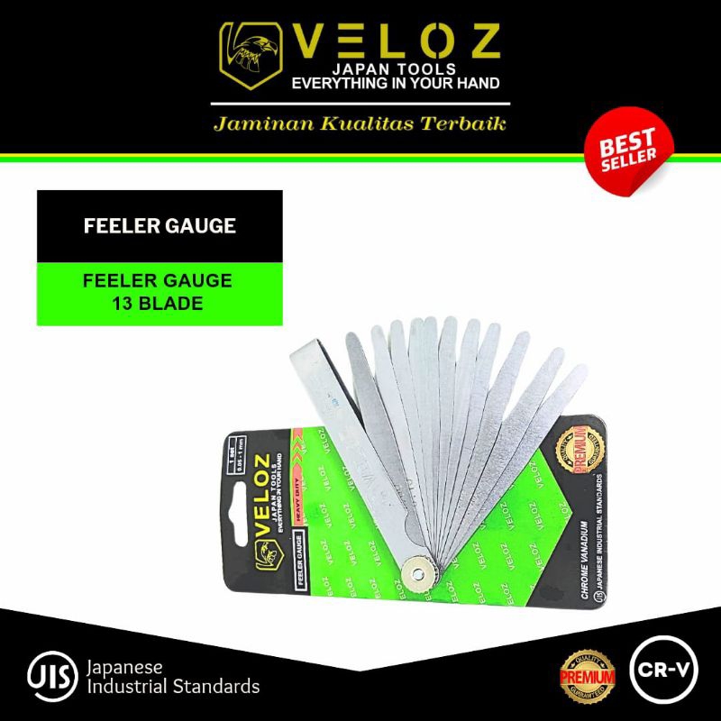 Jual Veloz Feeler Gauge 13 Blades - Kit Pengukur Ketebalan | Shopee ...