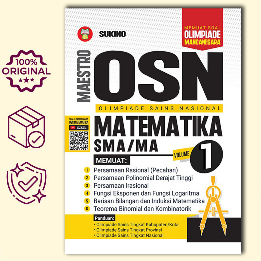 Jual Buku Maestro OSN Matematika SMA Volume 1 | Memuat Soal Olimpiade Mancanegara | Shopee Indonesia