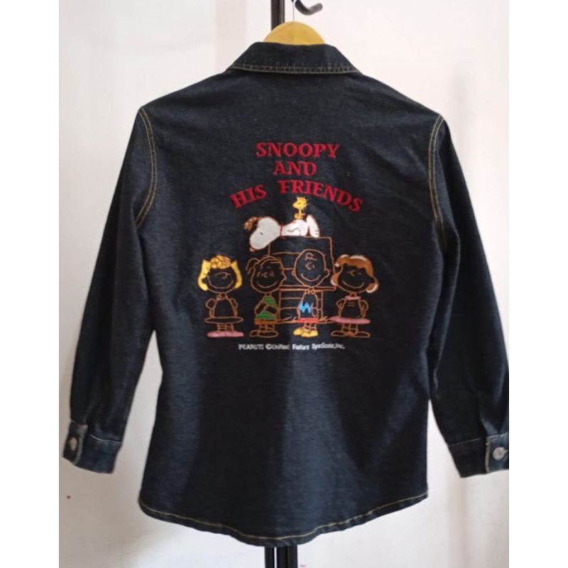 Jual Denim jacket Snoopy and His Friends | Shopee Indonesia
