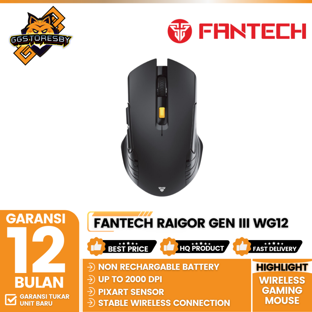 Jual FANTECH RAIGOR GEN III WG12R WIRELESS Gaming Mouse | Shopee Indonesia