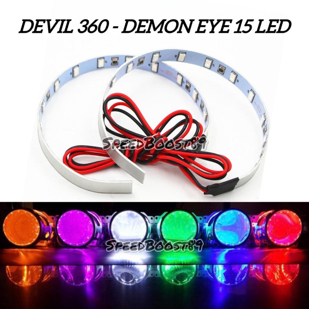 Jual Devil Eye 360 Biled Demon Eye 15 LED Universal Untuk Biled 2.5 ...