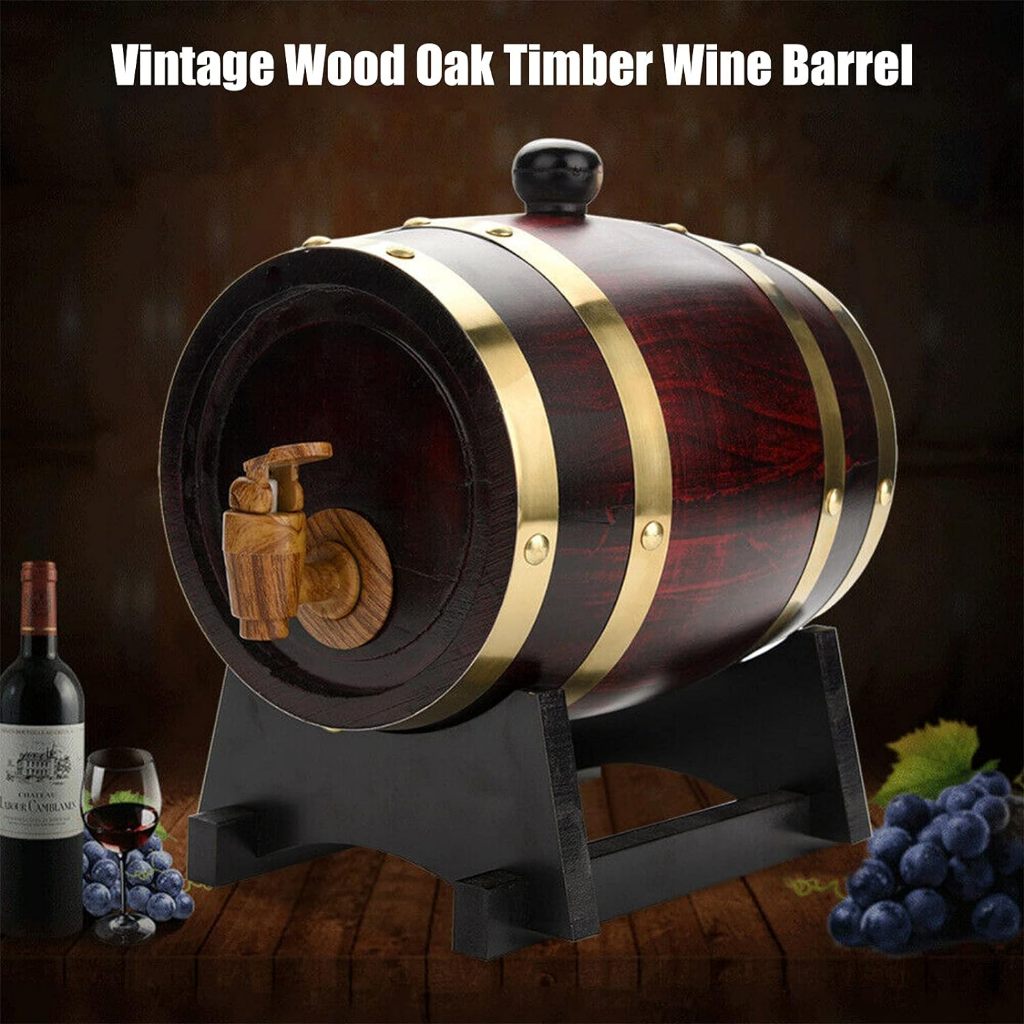 Jual Tong Wine Barrel Klasik 3L 5L Oak Barrel Vintage Oak Wine ...