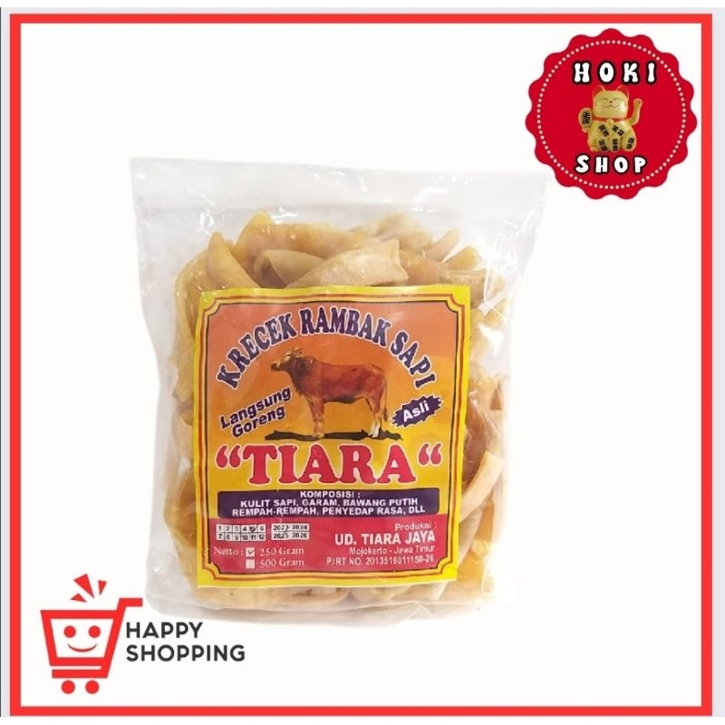 Jual Tiara Rambak Sapi Kulit Sapi Langsung Goreng 250gr / Krecek Rambak ...
