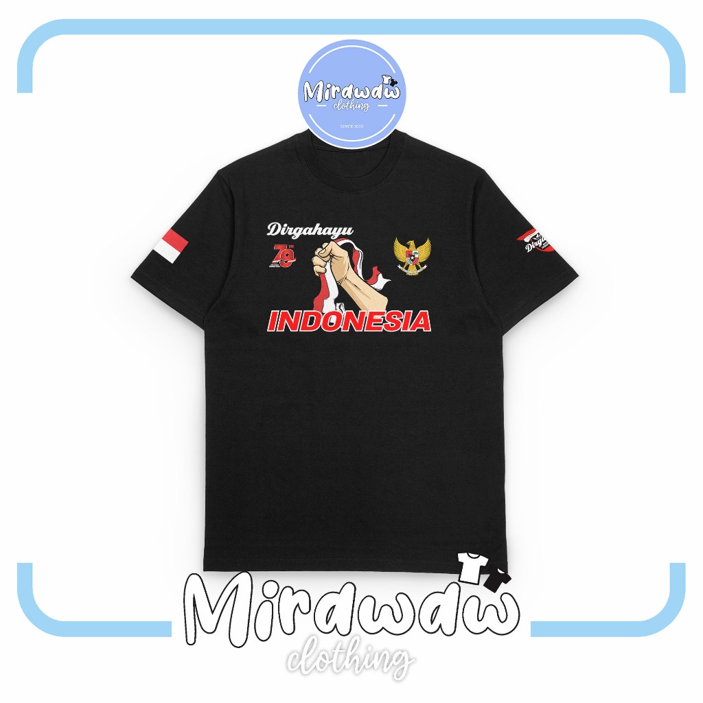 Jual Kaos Dirgahayu Hut 79 Republik Indonesia Lengan Pegang Bendera Baju Distro | Shopee Indonesia