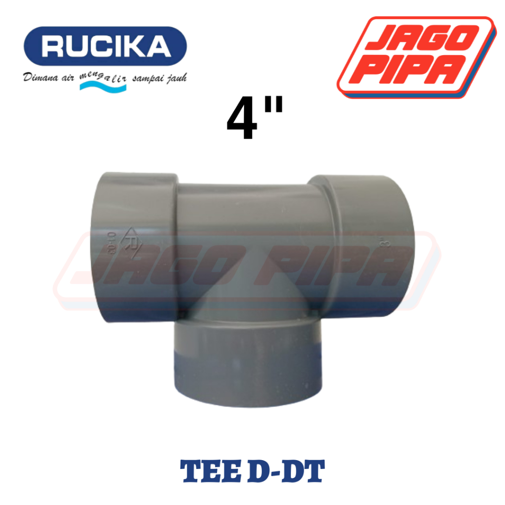 Jual Rucika Tee D 4 Inch T Cabang 3 Polos Fitting PVC D-DT 4" | Shopee Indonesia