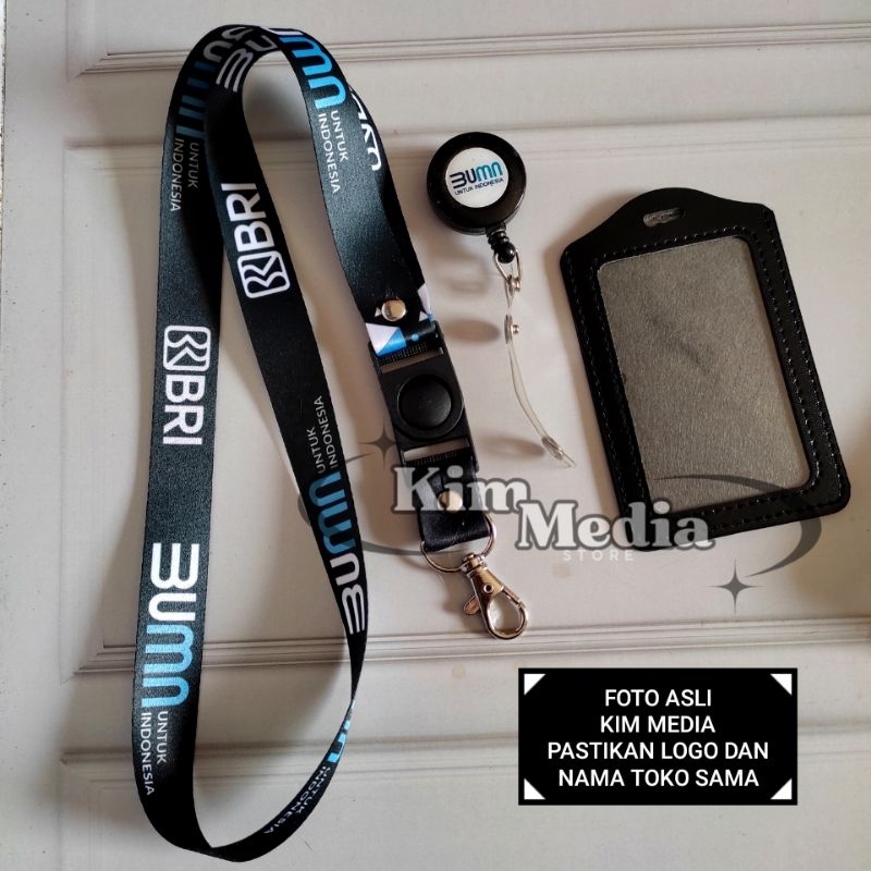 Jual TALI BRI HITAM BRI BUMN PRINTING LANYARD BRI TERBARU 2024 BUMN ...