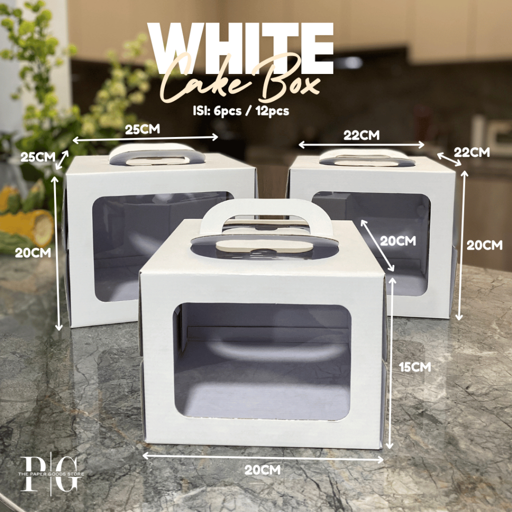 Jual Eflute White Cake Box / Kotak Dus Box Mika Kue Jinjing / Kemasan ...