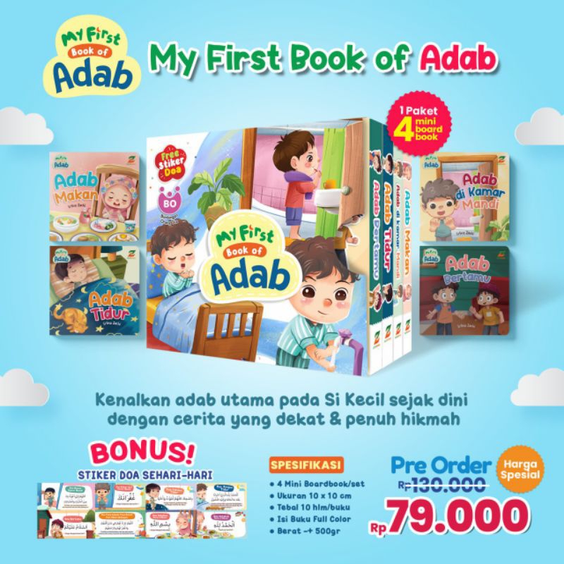 Jual Ziyadbooks My First Book of Adab (isi 4 Mini Boardbook) Bonus ...