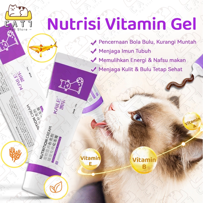 Jual Nutrisi Gel 130gr Vitamin Kucing Imun Penambah Nafsu Makan Nutrisi ...