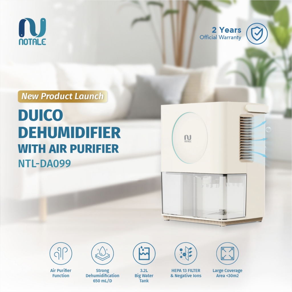 Jual Notale Duico Dehumidifier With Air Purifier Pembersih Dan Penyerap Lembab Ruangan | Shopee ...