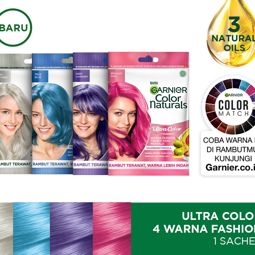 Jual [ SACHET ] GARNIER COLOR NATURALS HAIR COLOR - Semir Rambut ...