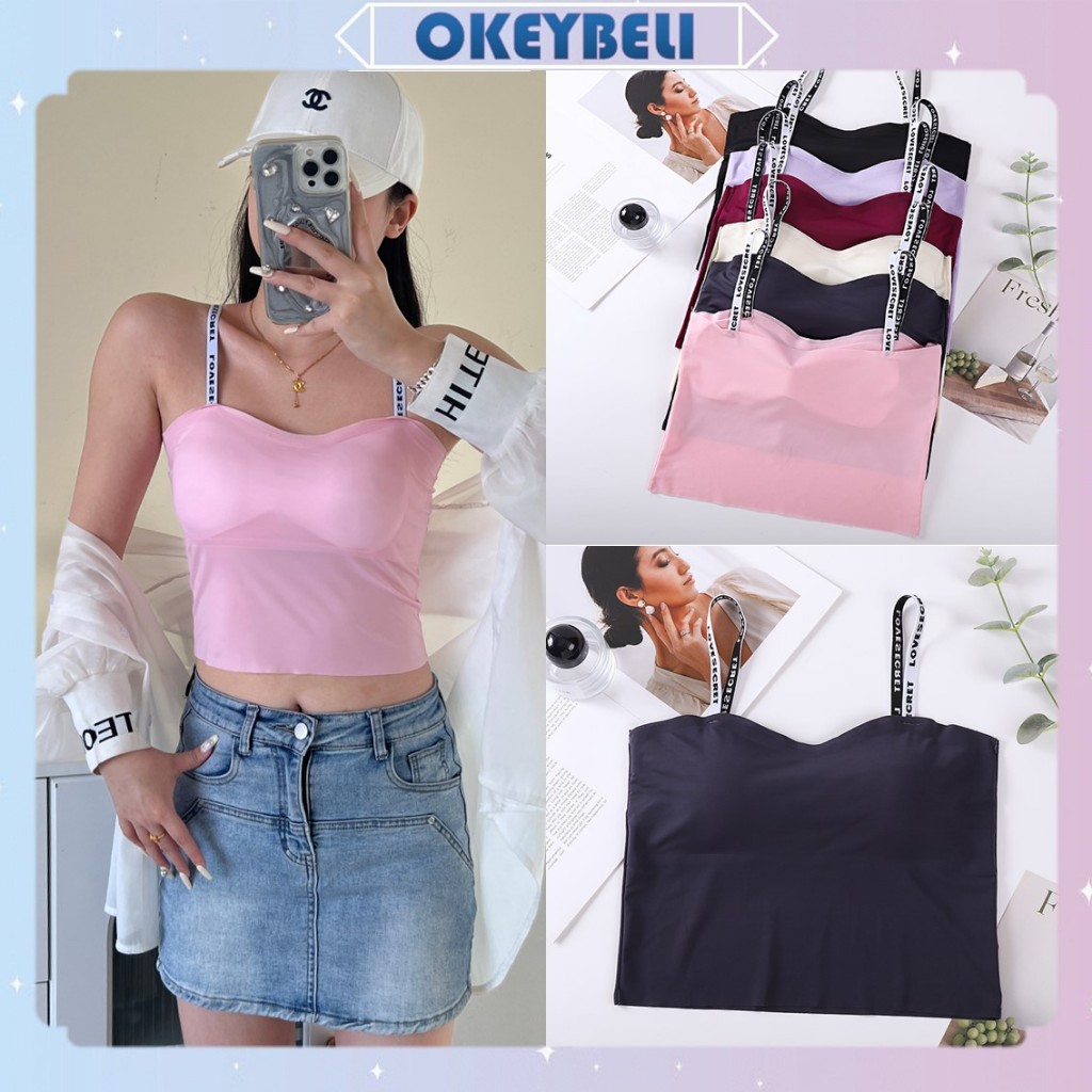 Jual •OKEY BELI•BR1622 Atasan Wanita Tanktop Bra Singlet Fashion Tanpa ...