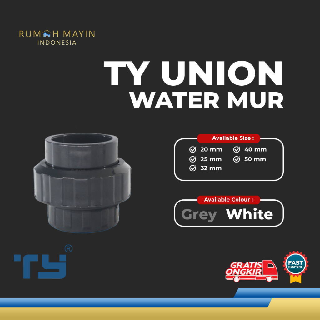 Jual TY Union Water Mur / Watermur Pipa Pipe U – PVC by 3 Pawns ...
