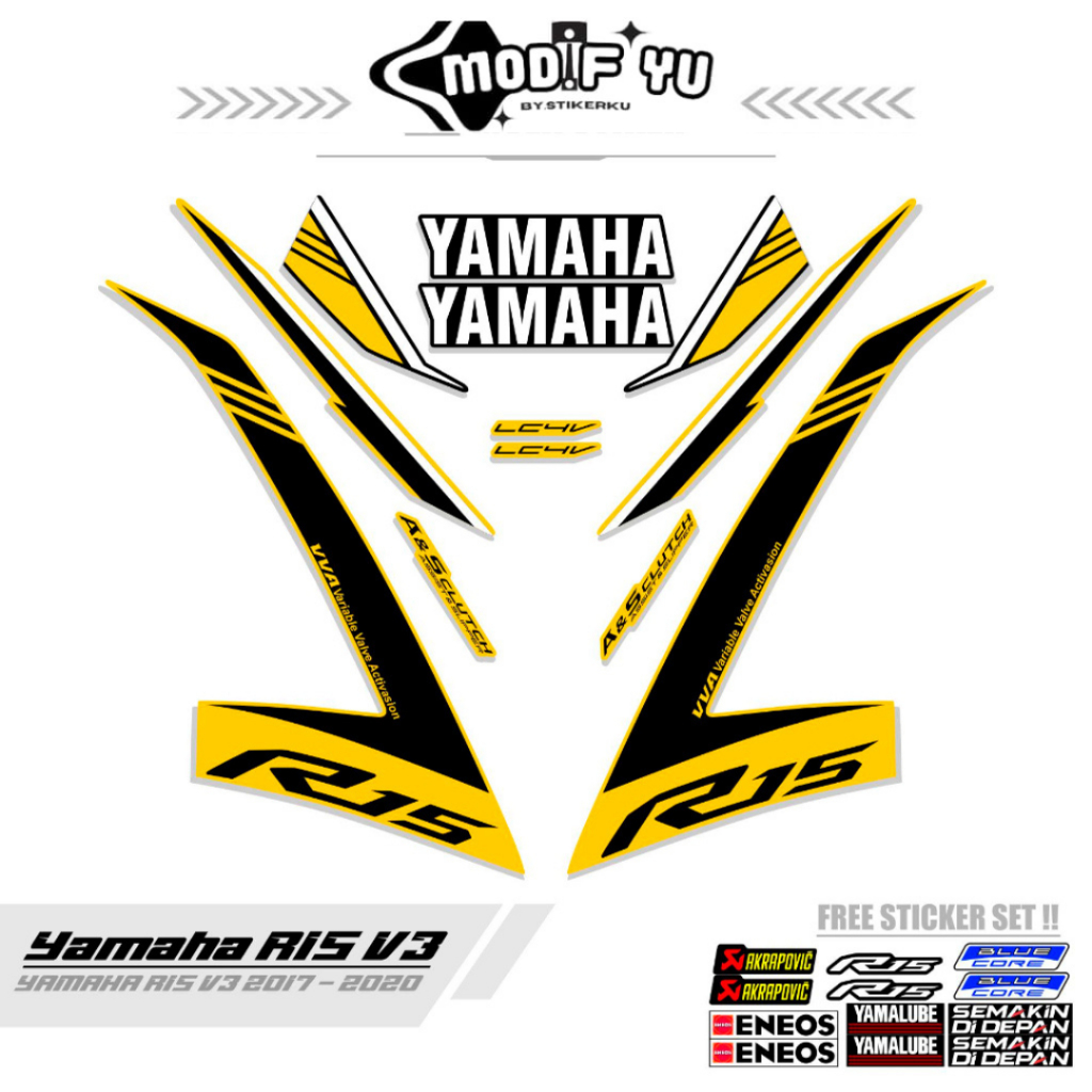Jual STRIPING R15 V3 MOTIF 3 / STICKER R15 V3 / STIKER R15 V3 / 2017 ...