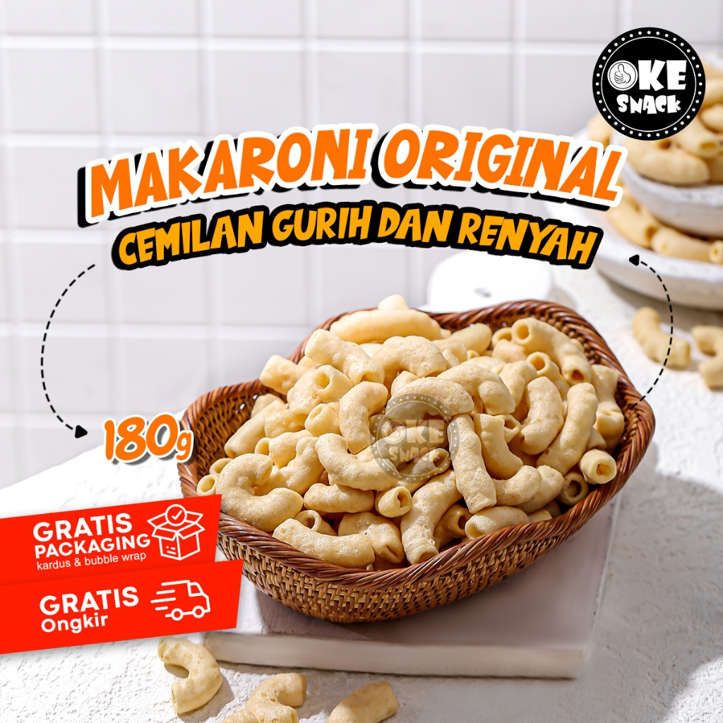 Jual Makaroni Original 180g | Makaroni Mekar Asin Original | Shopee ...