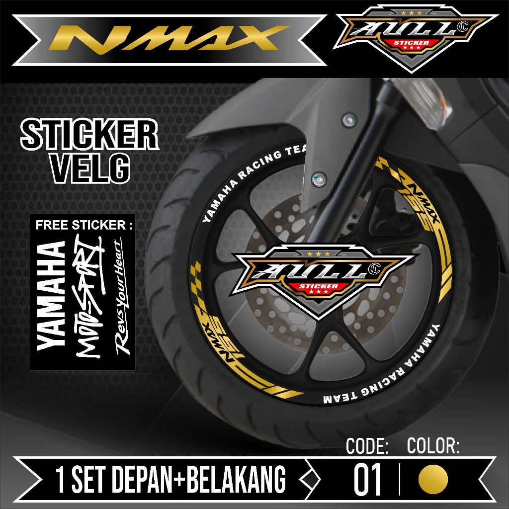 Jual Sticker Velg Nmax Cutting Velg Motor Yamaha NMAX Old List Stiker ...