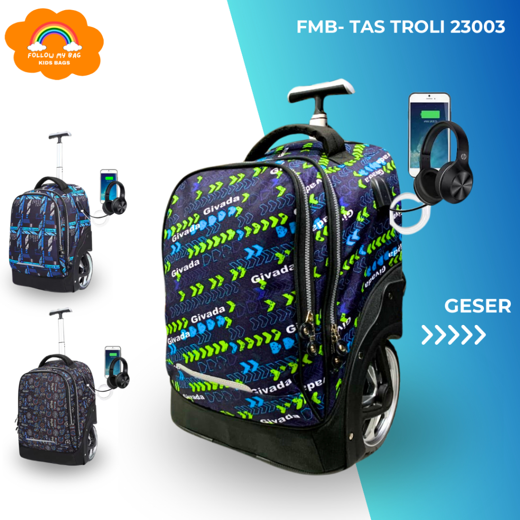 Jual Tas Trolley Anak Remaja Dewasa High Quality ( BIG WHEEL ) Tas ...