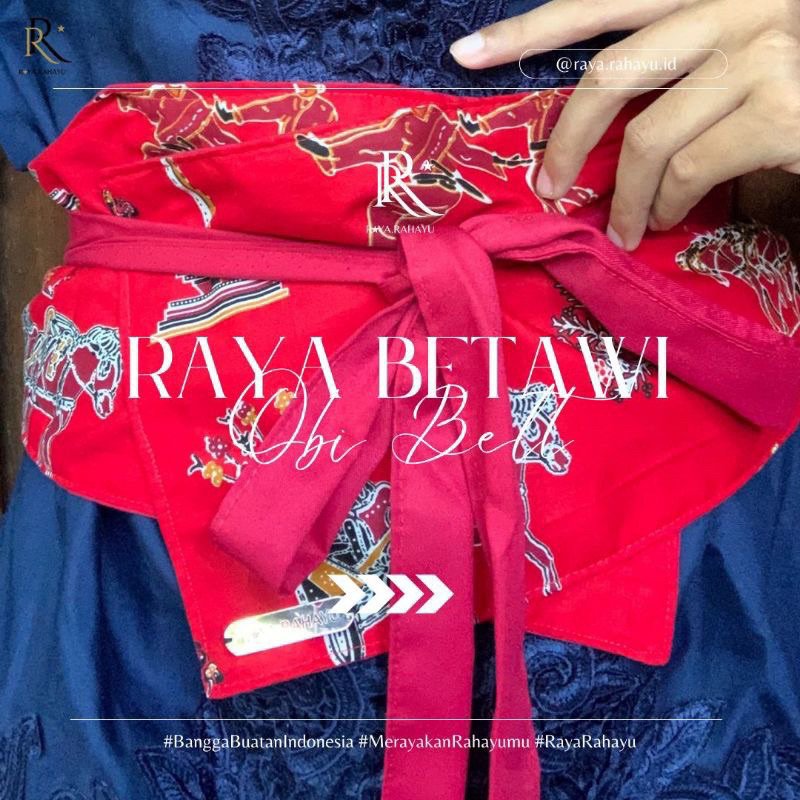 Jual Raya Betawi Obi Belt - Obi Belt Batik Betawi/Batik Ondel-Ondel ...