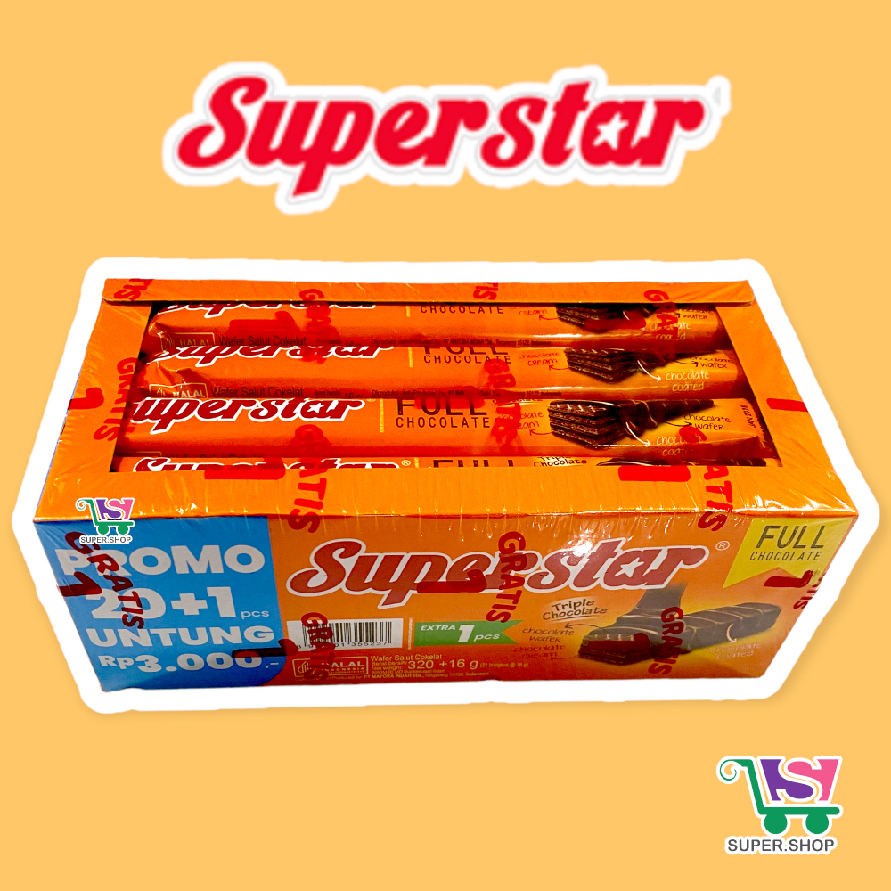 Jual Superstar Triple Chocolate (isi 20 pcs) Cokelat Superman | Shopee ...
