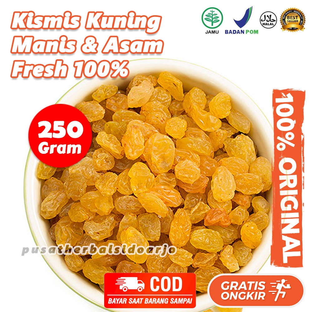 Jual 250gr Kismis Buah Anggur Kering Rasa Asam dan Manis Golden Raisin ...