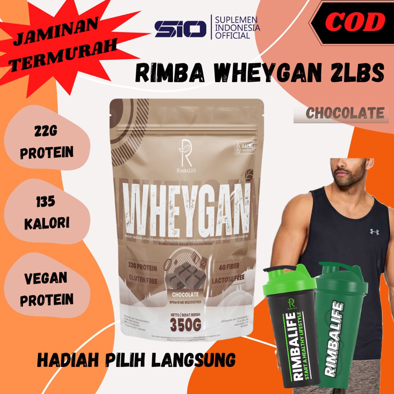 Jual RIMBALIFE RIMBA WHEYGAN 900GR 2LBS Vegan Plant Based Protein Pea ...