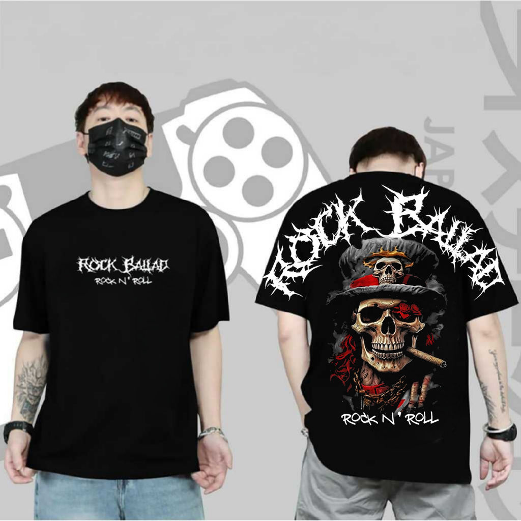 Jual BAJU KAOS T-SHIRT ROCK BAILAD/KAOS BERMOTIF SKULL TENGKORAK ...
