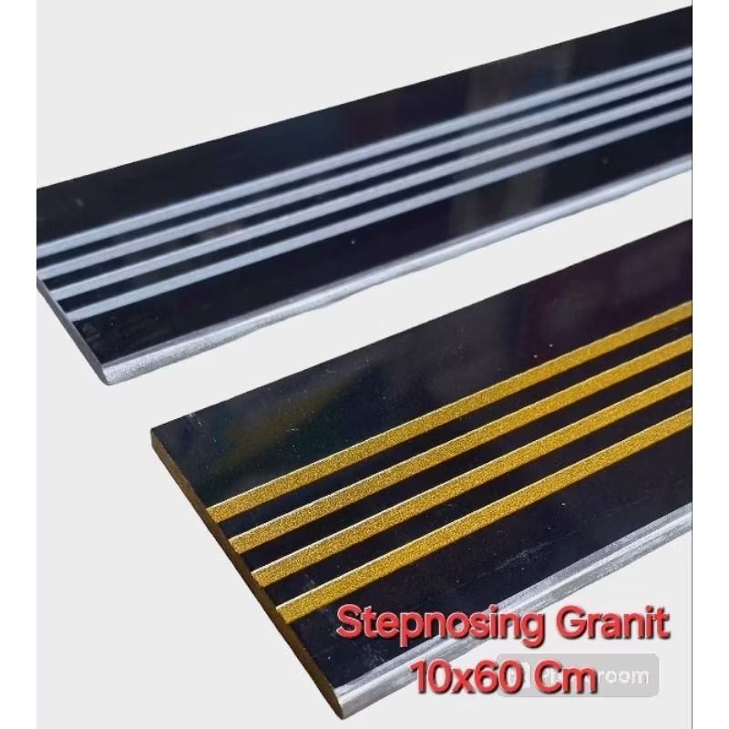 Jual Stepnosing granit plin hitam natural 3 garis lis tangga anti slip ...