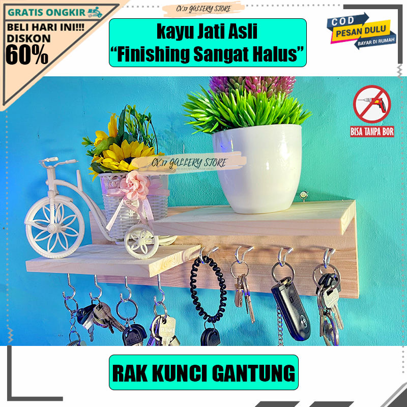 Jual Rak Gantungan Kunci Dinding Dingding Tempel Tempat Penyimpanan ...