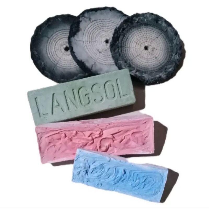 Jual Langsol Hijau Batu Pink Batu Biru + 3 Kain Poles Eks Industri ...