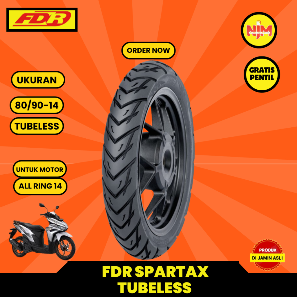 Jual FDR SPARTAX 80/90-14 TUBELESS (TL) | Shopee Indonesia