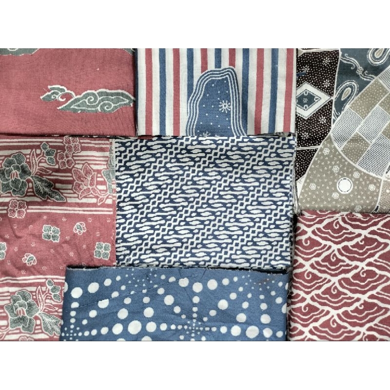 Jual PAKET KAIN PERCA BATIK RANDOM ISI 50 LEMBAR | Shopee Indonesia