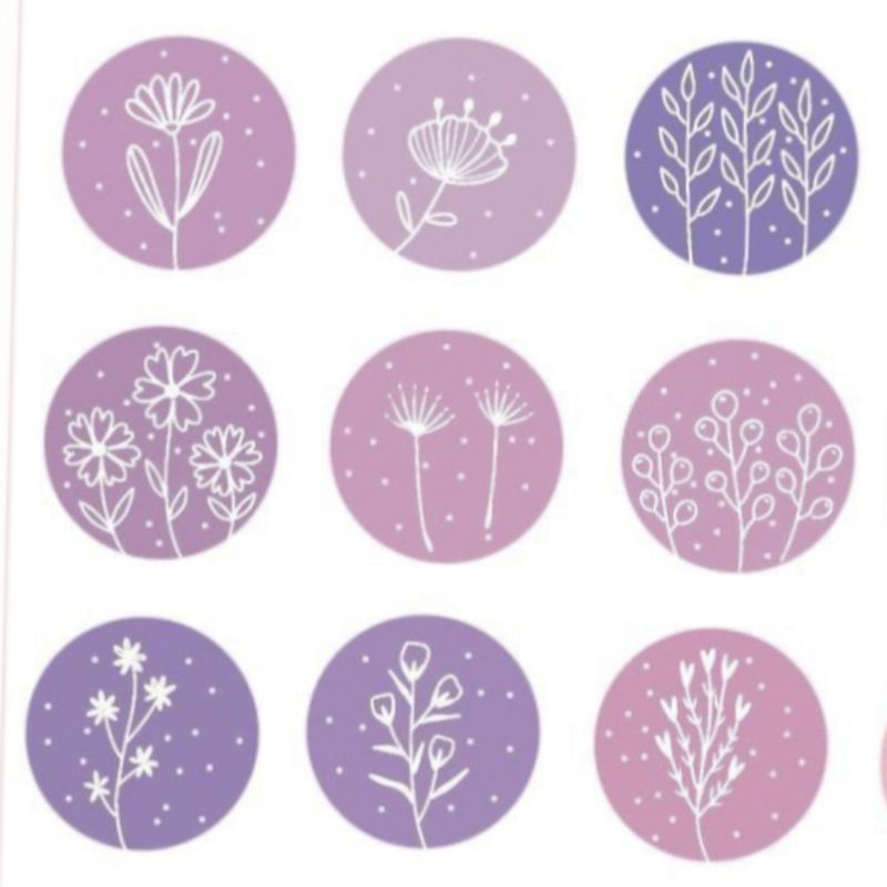 Jual Stiker Bulat Highlight Motif Warna Warni Gradasi Korea Aesthetic ...