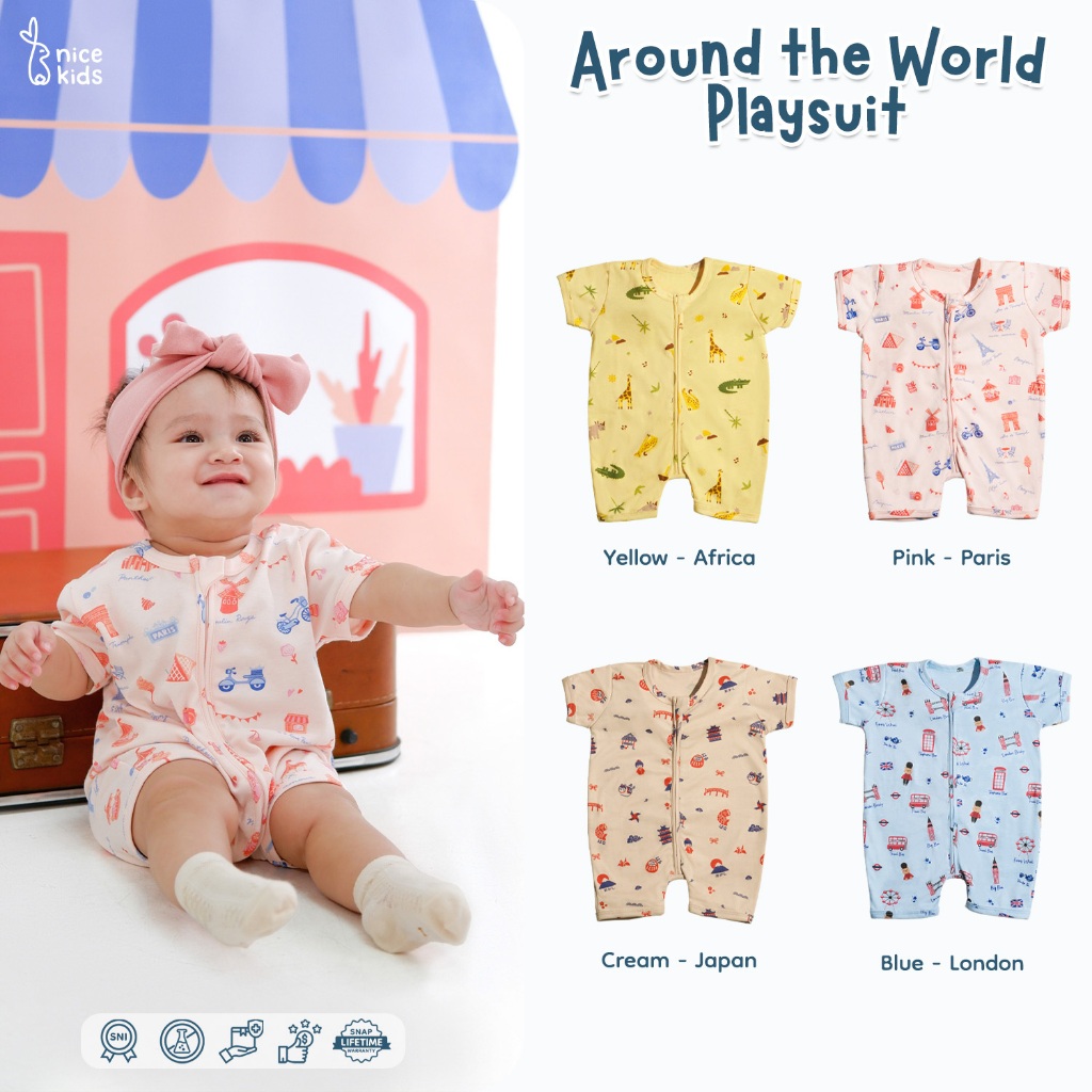 Jual Nice Kids - Around The World Playsuit Jumper Baju Main Anak Bayi ...