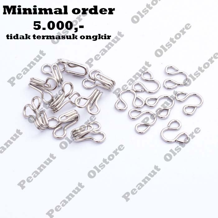 Jual ( 12 pasang ) Hak kait pengait kaitan hook Bra / BH | Shopee Indonesia