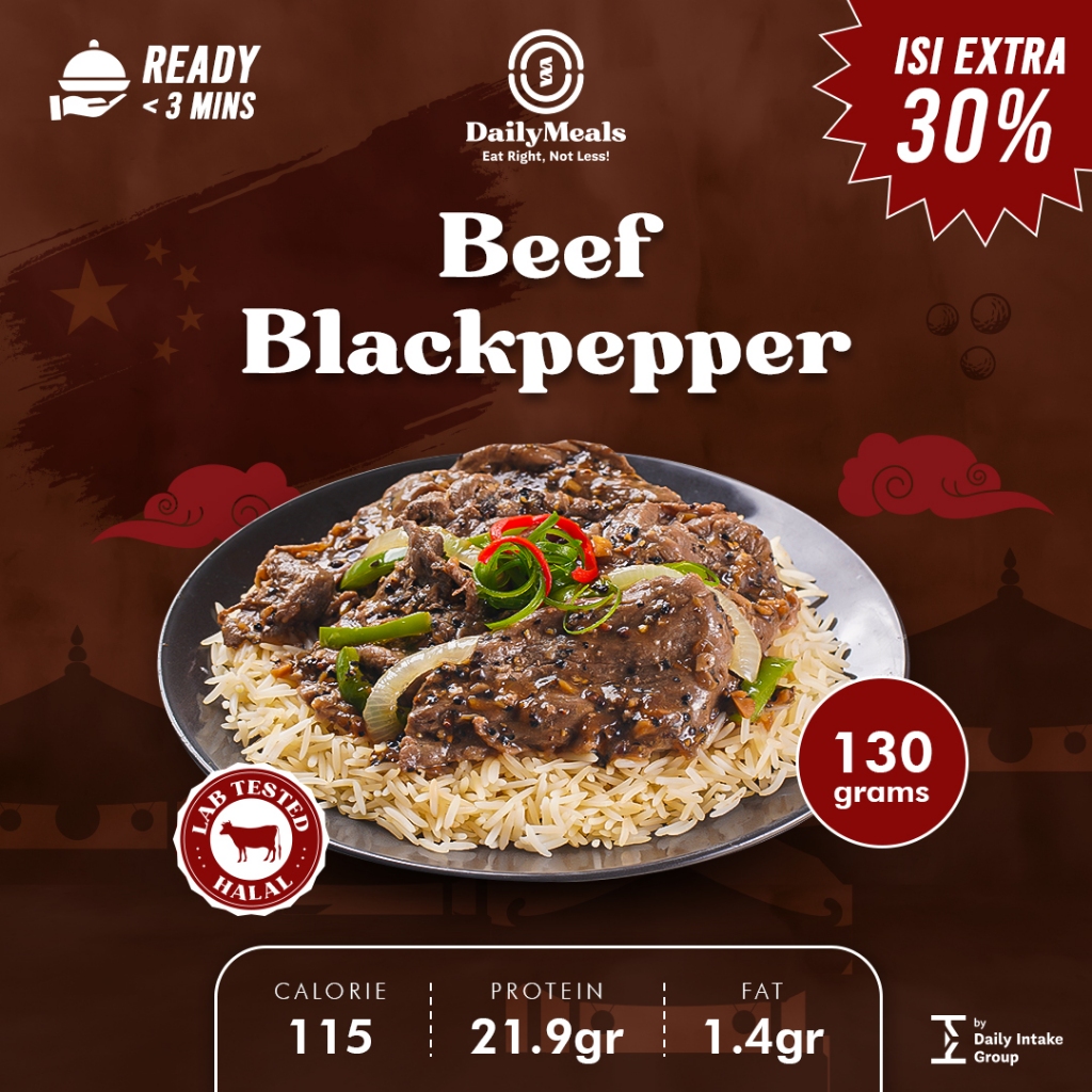 Jual Daily Intake Meal Prep Beef Black Pepper / Sapi Lada Hitam ...