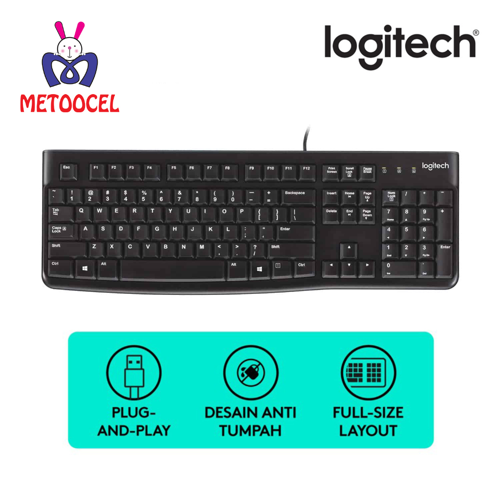Jual Logitech K120 Keyboard feel good typing keyboard | Shopee Indonesia