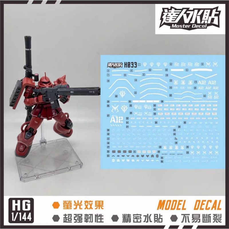 Jual HG 1/144 GTO CHAR'S ZAKU II/RED COMET VER. WATER DECAL MASTER ...
